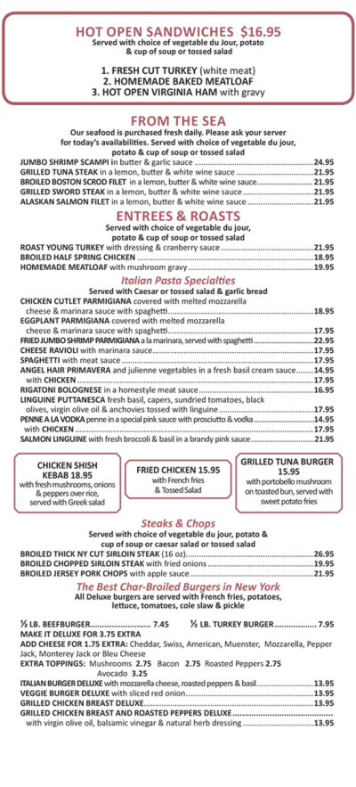 Galaxy Diner Menu - Galaxy